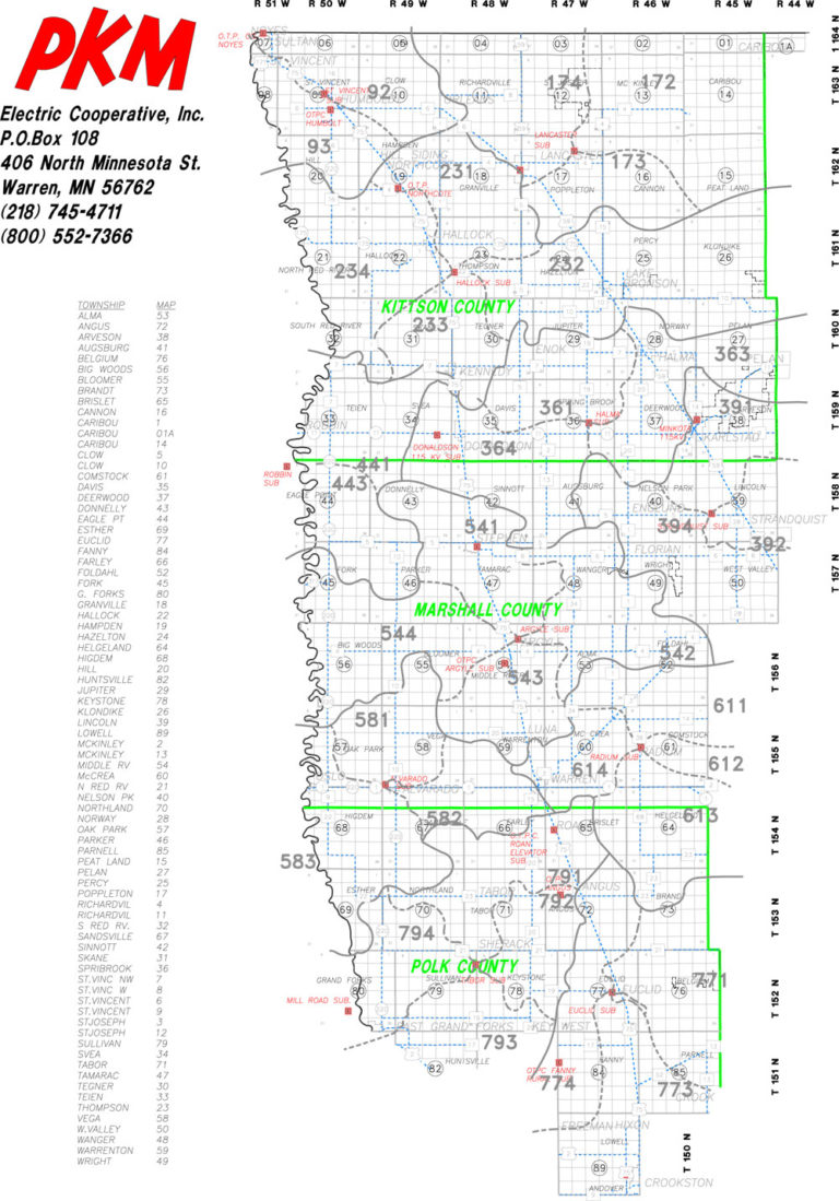 Territory Map – PKM Electric Cooperative